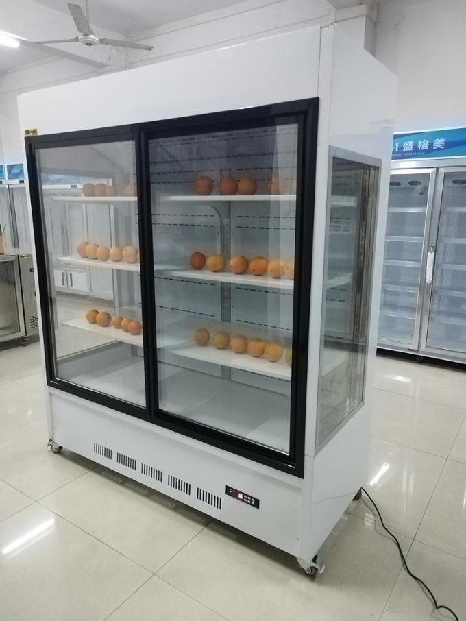 220V/50Hz Fruit Display Cooler Fridge Electric Automatic Defrost Type
